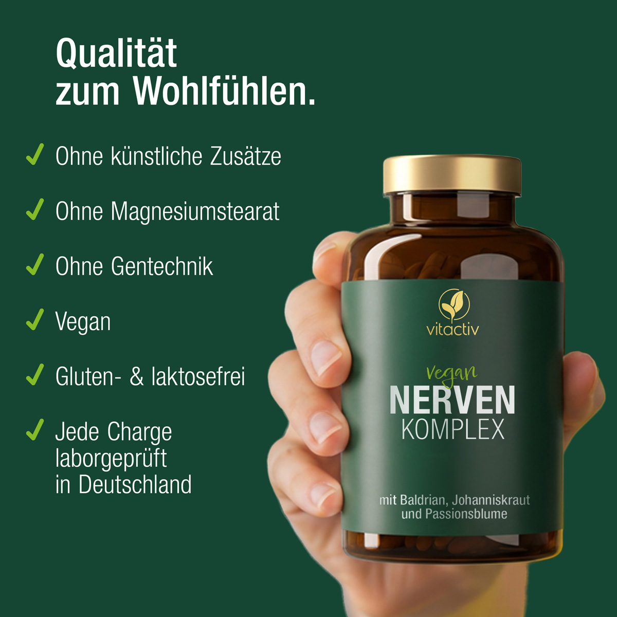 NERVEN KOMPLEX - Johanniskraut Baldrian Passionsblume | Feelgood